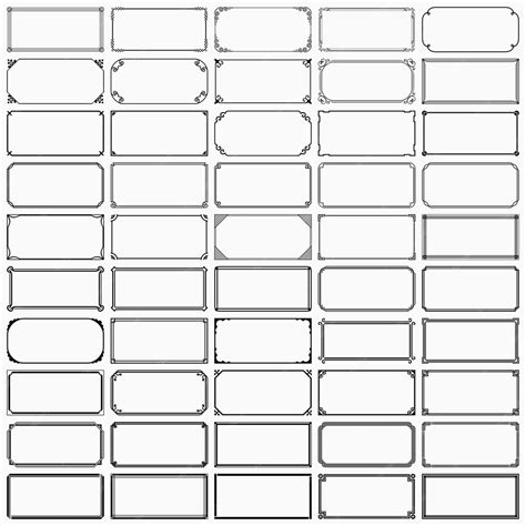 Premium Vector Rectangle Frames Set 1