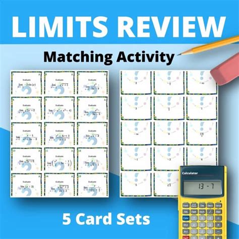 Calculus Limits Review Matching Activity By Qwizy Tpt
