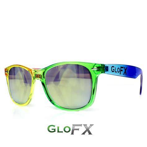 Rainbow Diffraction Glasses Gold Mirror By Glofx
