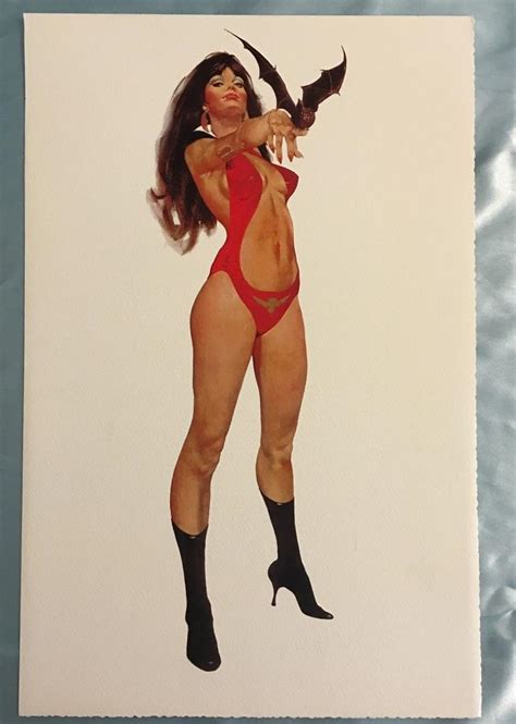 Vampirella~classic Pose~parchment Paper Art Printlitho~jose Gonzalez