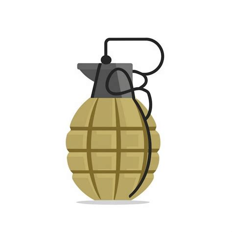 Premium Vector Combat Grenade Illustration