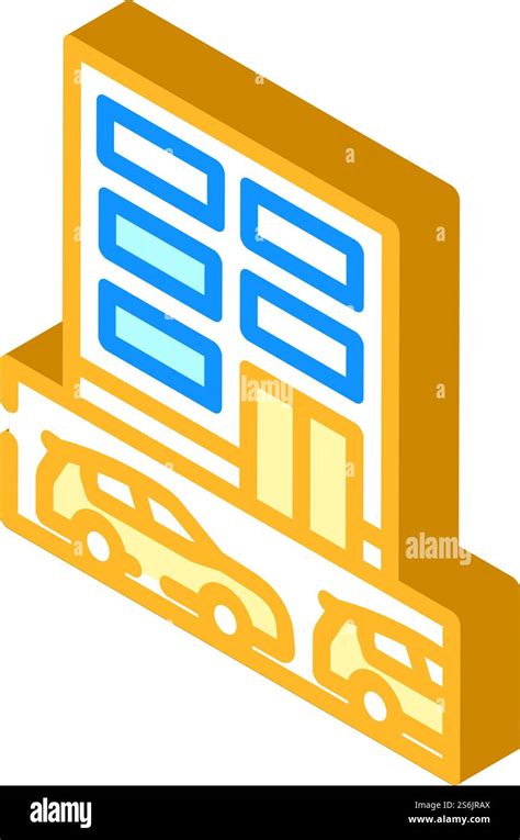 Underground Parking Isometric Icon Vector Underground Parking Sign