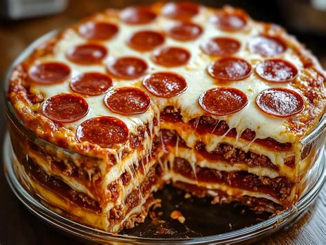 Pepperoni Pizza Layer Cake