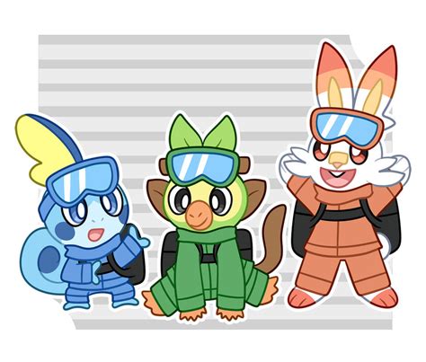 Commission Sobble Grookey And Scorbunny By Liashio On Deviantart