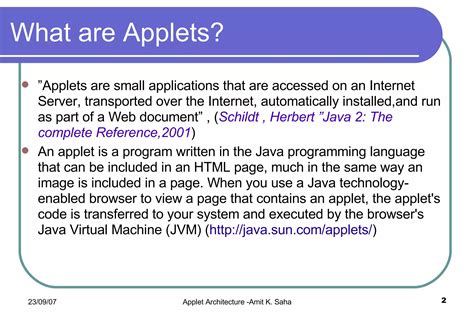 Applet Architecture Introducing Java Applets Ppt