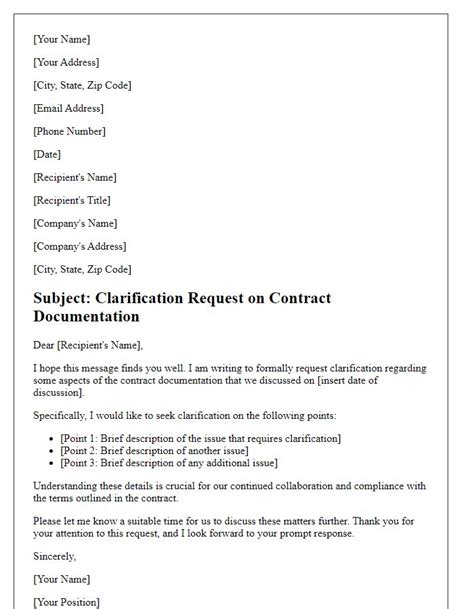Letter Template For Contract Documentation Request Free Samples In
