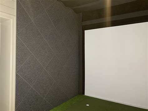 Golf Simulator Wall Pressed Felt Impact Panels Golf Sim