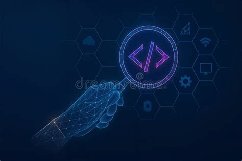 Ai Hand Inspecting Code With Magnifying Glass Software Development