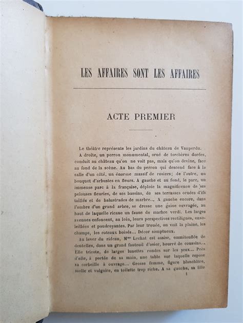 Mirbeau Octave Les Affaires Sont Les Affaires Livre Rare Book
