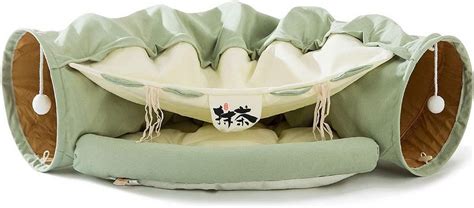 Refined Living Tierbett Katzentunnel Mit Schlafplatz Rascheltunnel Für Katzen Faltbartierbett