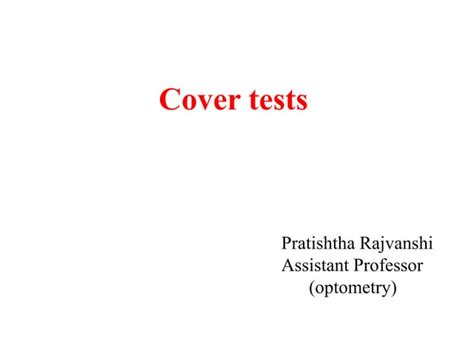 Assessment Of Ocular Alignment Pptx