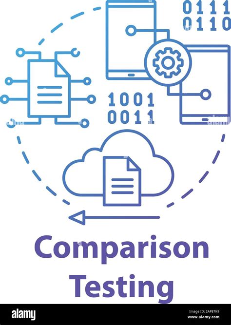 Comparison Testing Concept Icon Software Development Stage Idea Thin
