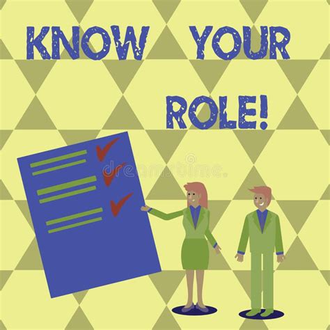 Writing Note Showing Know Your Role Business Photo Showcasing Define