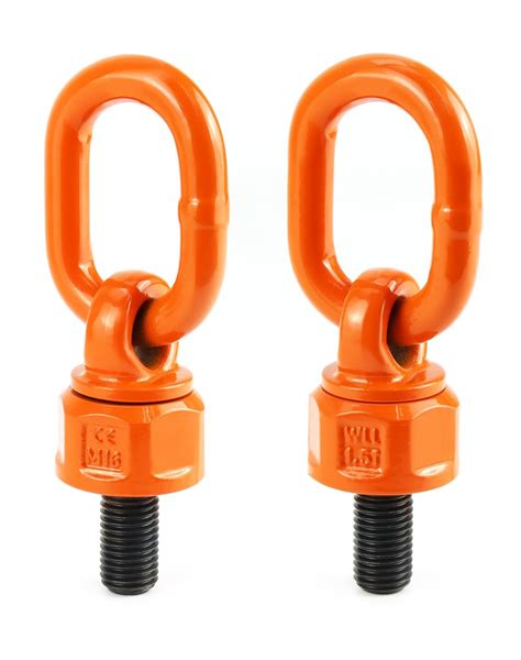 Qwork Heavy Duty M16 X 318 G80 Swivel Hoist Ring 2 Pack 112ton 2ton
