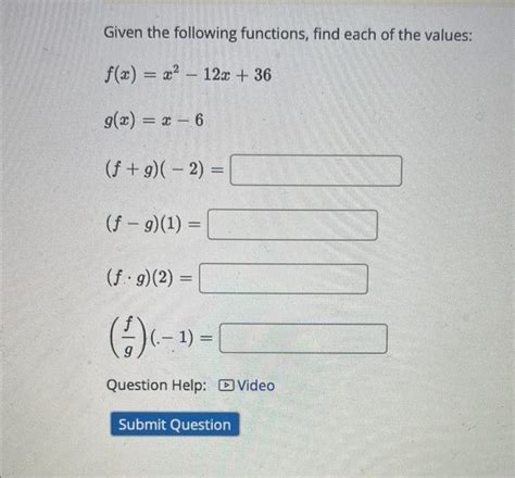 solved given the following functions find each of the