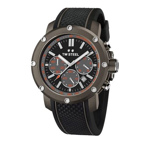 Tw Steel Mens Tws Ts4 Grandeur Tech 48mm Quartz Chronograph Watch