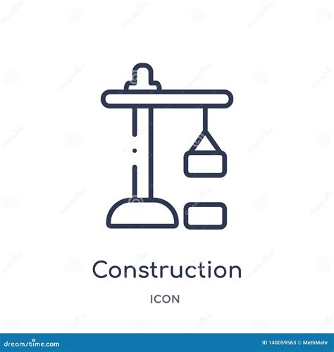 Linear Construction Icon From Geometry Outline Collection Thin Line Construction Icon Isolated
