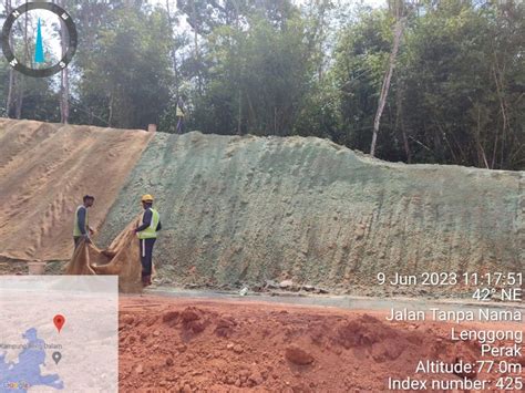 Hydroseeding Involves Spraying A Seed Fertilizer And Mulch Mixture Onto Amir Syazwan Hazlan