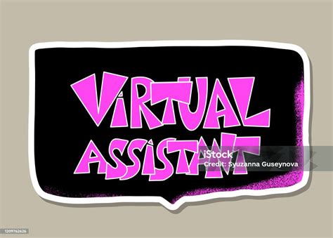 Virtual Assistant Text Vector Hand Drawn Quote Stock Illustration Download Image Now Advice