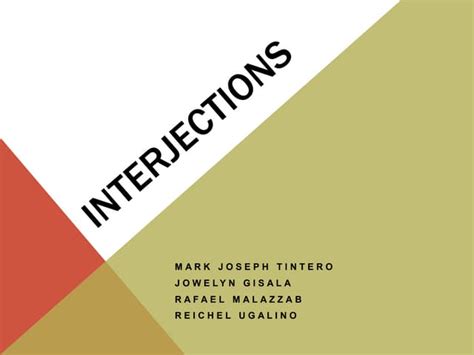 Interjection And It Types In English Pptx