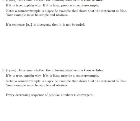 solved 1 6 points determine whether the given sequence is