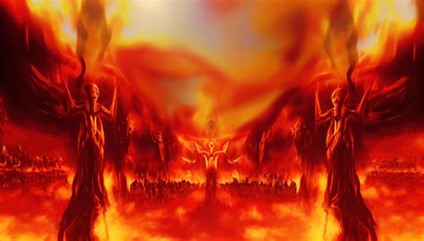 Abstract Panoramic Background With Hell Landscape Wallpaper 22575028