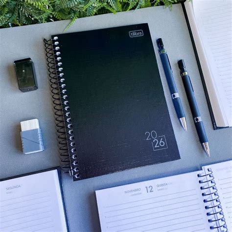 Agenda Tilibra Espiral Preta Spice M6 14 X 20 Cm 2026 Shopee Brasil