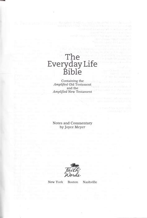The Everyday Life Bible Containing The Amplified Old Testament And