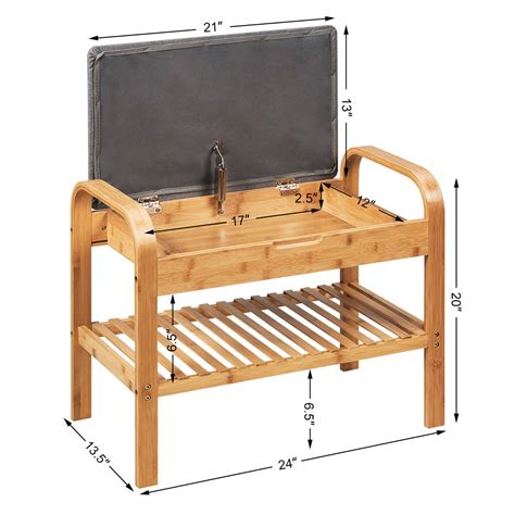 Flip Top Storage Bench With Drawers Giantex Storage Bench With Flip Top