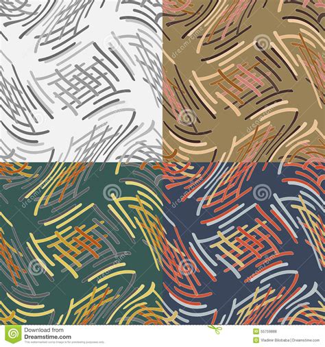 Set Of Abstract Vector Seamless Pattern Stock Vector Illustration Of Screen Stripe 55759888