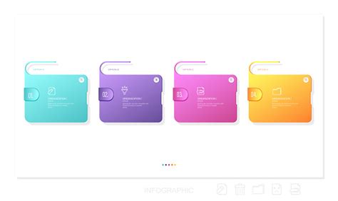 인포그래픽 디자인 벡터 및 마케팅 아이콘은 워크플로 레이아웃 다이어그램 연례 보고서 웹 디자인에 사용할 수 있습니다 4가지 옵션 단계 또는 프로세스가 있는 비즈니스 개념 0