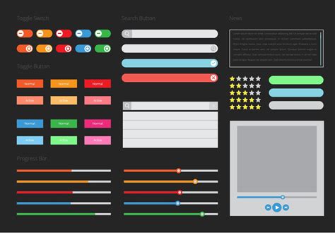 Web Elements UI Kit Free Photoshop Brushes At Brusheezy