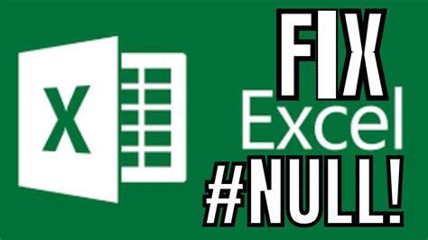 Null How To Resolve This Error Now Microsoft Excel Fix Youtube