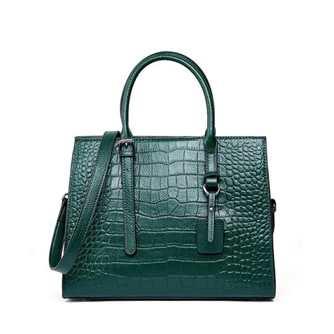 Sac Bandoulière En Cuir Véritable Effet Crocodile Pour Femme • Mon Sac