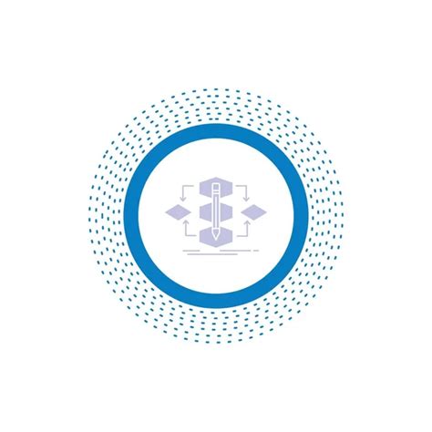 Algorithm Design Method Model Process Line Glyph Web Button Blue Stock