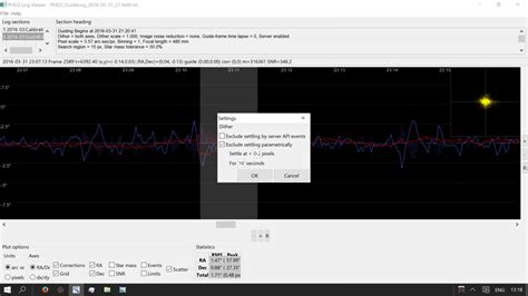 Using Phd2 Log Viewer To Analyse A Bye Phd2 Session Backyardeos Otelescope