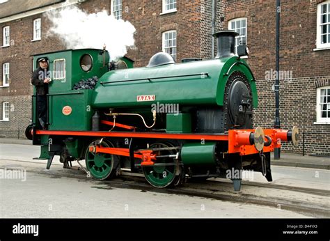 Ajax Saddle Tank Steam Locomotive With Driver Working At Chatham