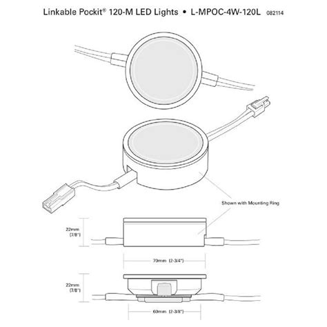 Rev A Shelf Pockit 120 M Led Puck Light Warm White Linkable White Tresco L Mpoc 4w 120l Wwh 1