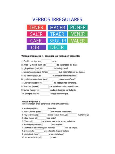 Verbos Irregulares Pdf