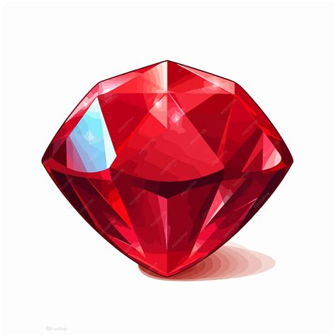 Sparkling Ruby Gemstone Text Illustration Vector Premium Ai Generated Vector