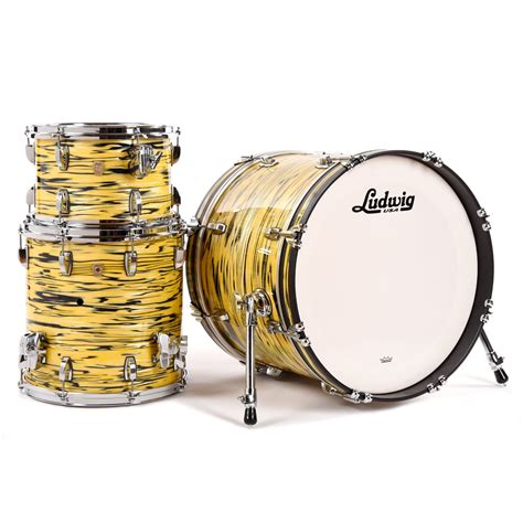 Ludwig Classic Maple 121420 3pc Drum Kit Lemon Oyster Chicago