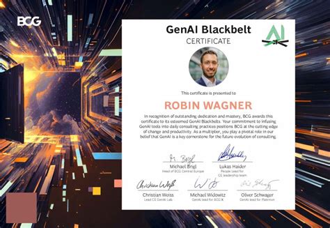 Dr Robin Wagner On Linkedin Bcg Genai Blackbeltjourney Strategyconsulting Continuouslearning