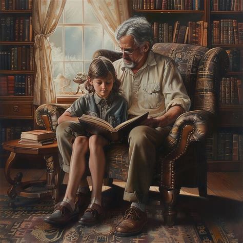 Premium Photo A Fathers Gentle Voice Filling The Room Reading Stories