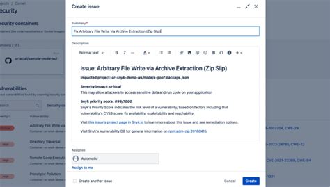 Snyk Security In Jira Cloud Eu Atlassian Marketplace