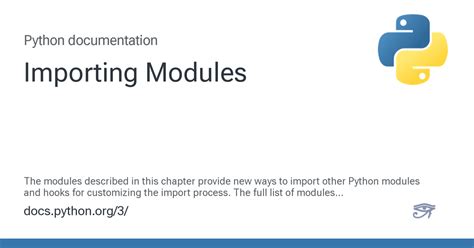 Importing Modules — Python 3160a0 Documentation