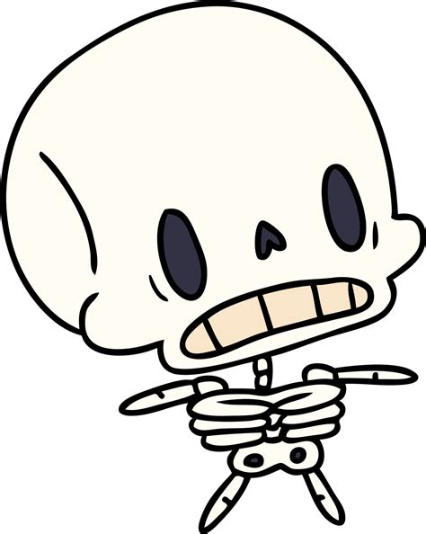 Cartoon Kawaii Cute Dead Skeleton 10763510 Vector Art At Vecteezy