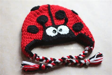 Crochet Ladybug Hat Pattern Repeat Crafter Me