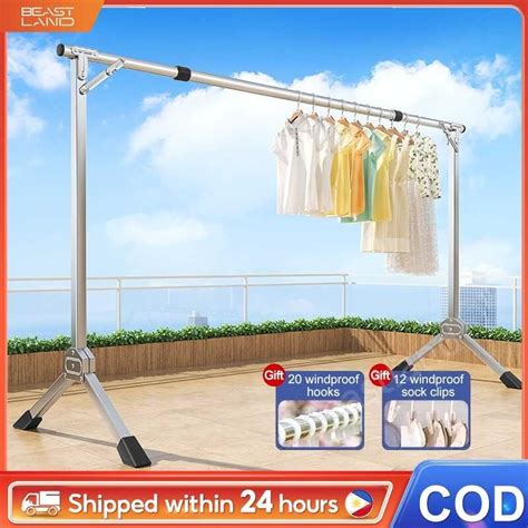 Drying 120 240cm Stainless Sampayan Ng Damit Heavy Duty Clothes Hanging Rack Windproof Inner