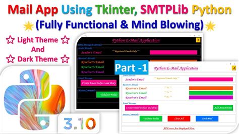 Mail App Using Tkinter Smtp Lib Python Python Mail App Part 1