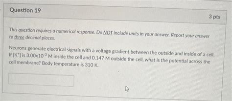 Solved This Question Requires A Numerical Response Do Not